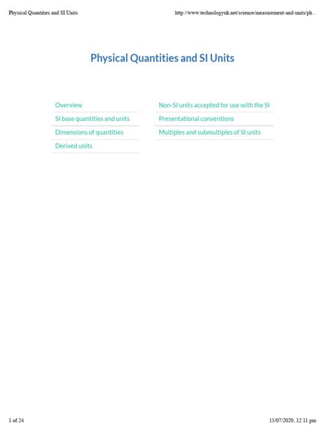 Physical Quantities And Si Units Pdf