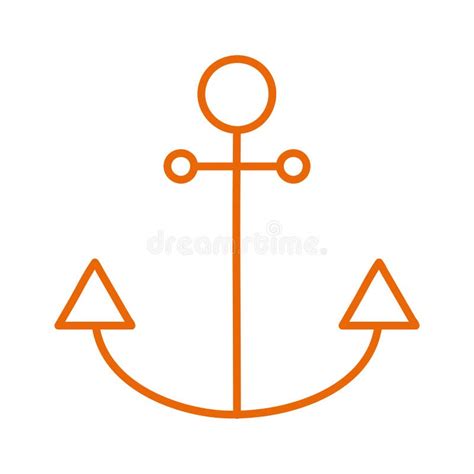 Isolated Anchor Line Style Icon Vector Design Stock Vector Illustration Of Anchor Submerged
