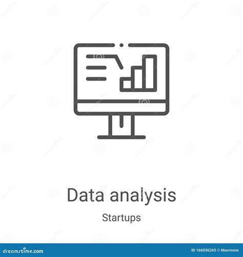 Data Analysis Icon Vector From Startups Collection Thin Line Data Analysis Outline Icon Vector