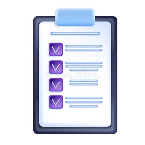 3d Checklist Icon Vector Clipboard Document Paper Test Illustration Exam Note Form Checkbox