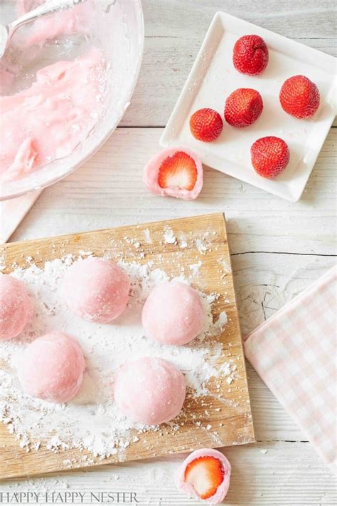 Strawberry Mochi Recipe Quick And Easy Happy Happy Nester