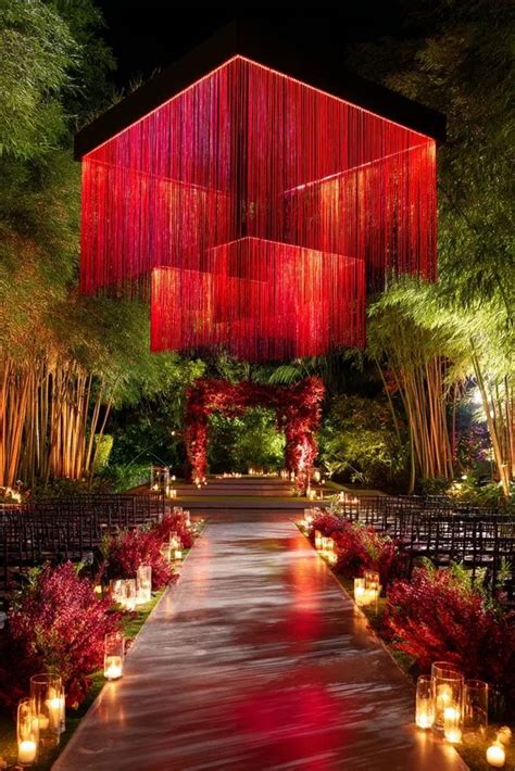 Cherry Red Wedding Inspiration In Fringe And Velvet Wedding Decor Style Wedding Decor Photos