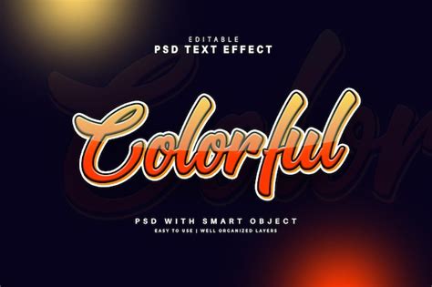 Premium Psd Colorful Text Effect
