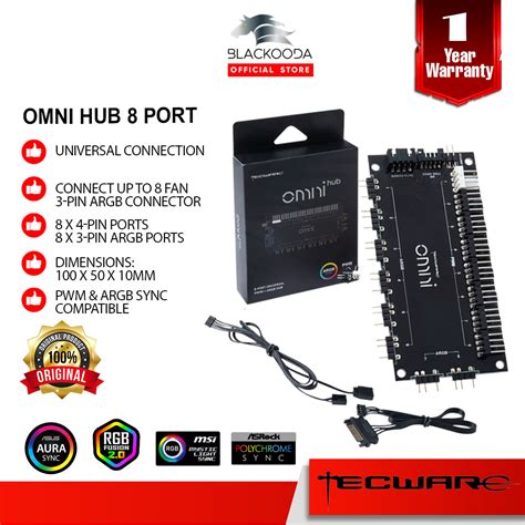 Tecware Omni Port PWM ARGB Hub TWAC OMHUB Shopee Malaysia