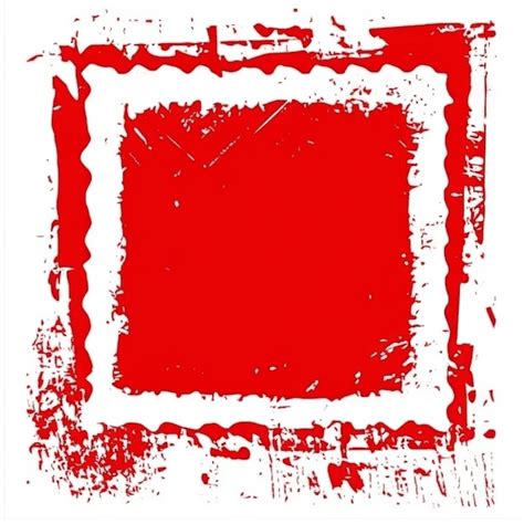 Red Rectangular Stamp With White Border Premium AI Generated Image