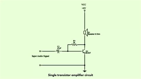 Simple Single Transistor Audio Amplifier Circuit