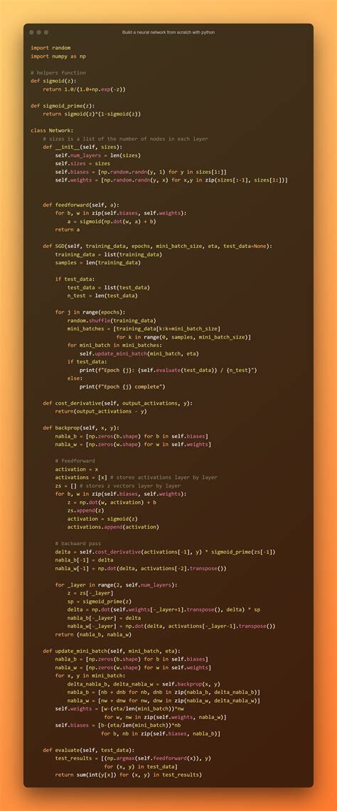 How To Build A Neural Network From Scratch With Python In 2024