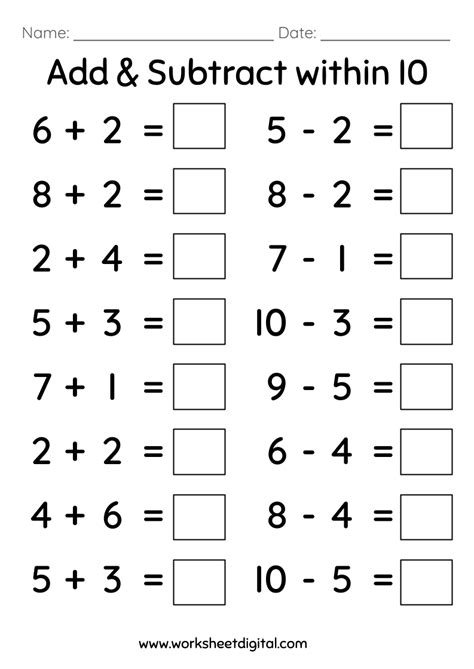 Math Drills Worksheet Digital 1 Teacher Made Resources