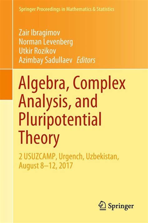 Springer Proceedings In Mathematics And Statistics 264 Algebra Complex