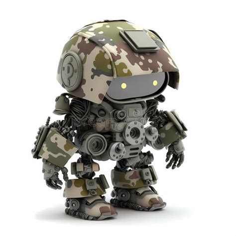 Tiny Army Character Robot Generative Ai Stock Illustration Illustration Of Concept
