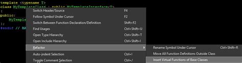 Qt Creator Refactoring And C Templates Stack Overflow