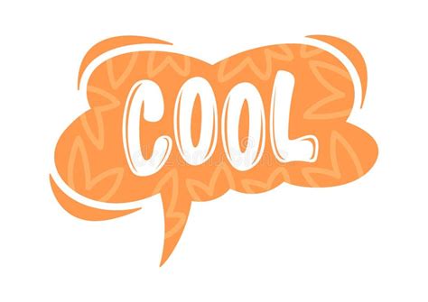 Cool Message Speech Bubble Cartoon Stock Vector Illustration Of Frame