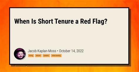 When Is Short Tenure A Red Flag Jacob Kaplan Moss