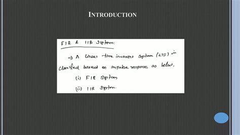 Fir And Iir System Pptx