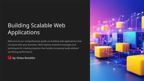 Building Scalable Web Applicationspresentation Ppt