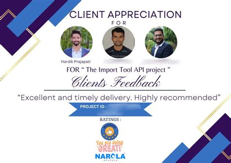 Hardik Prajapati On Linkedin Clientappreciation Success Narolainfotech