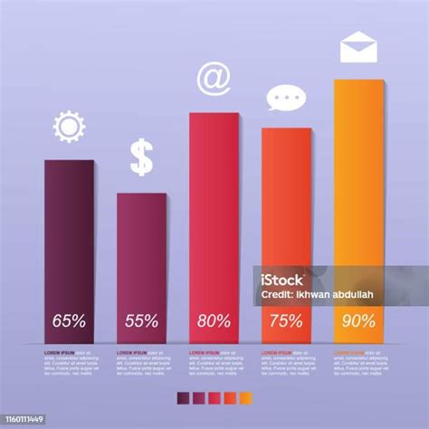 막대형 차트 그래프 단계 다이어그램 통계 비즈니스 인포그래픽 일러스트 막대 그래프에 대한 스톡 벡터 아트 및 기타 이미지 막대 그래프 벡터 모던 양식 Istock