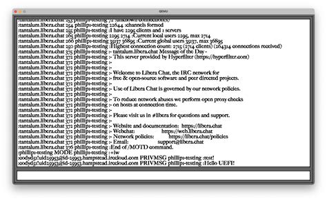 An IRC Client In Your Motherboard Phillip Tennen