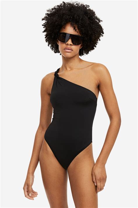 High Leg One Shoulder Swimsuit