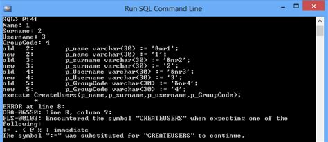 Oracle Sql Plus Cant Pass Parameters To My Stored Procedure By Using