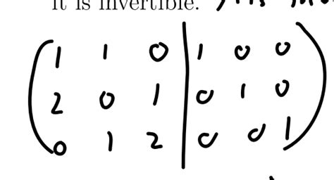 Solved Find A Inverse Of A Matrix A Is The Left Side And Chegg Com