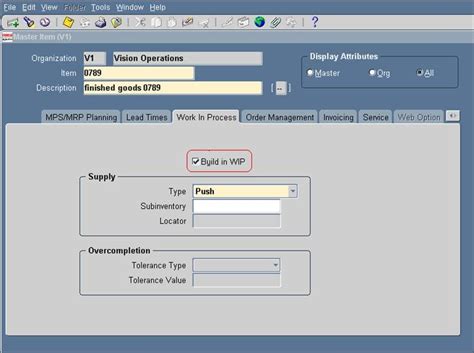 Oracle Applications Oracle Wip Related Item Attributes