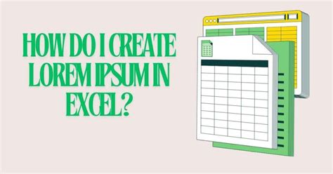 How Do I Create Lorem Ipsum In Excel Lipsum Hub