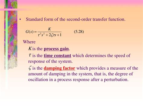 ppt 5 dynamic behavior of first order and second order systems