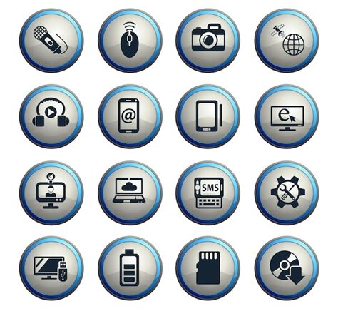 Premium Vector Hi Tech Web Icons For User Interface Design