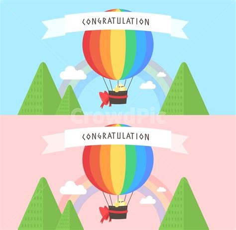 산 구름 열기구 무지개 병아리 사진이미지일러스트캘리그라피 Dawool작가