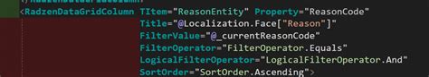 Radzendatagrid Radzendatagridcolumnfilteroperator Value Error Issue