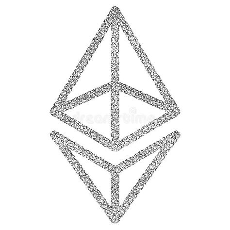 Ethereum Calligraphic Sign Crypto Currency Symbols And Coin Images Blockchain Based Secure