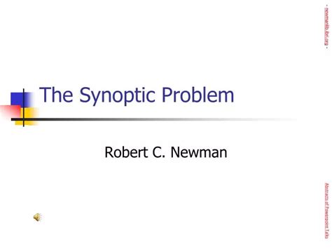 Ppt The Synoptic Problem Powerpoint Presentation Free Download Id 341466