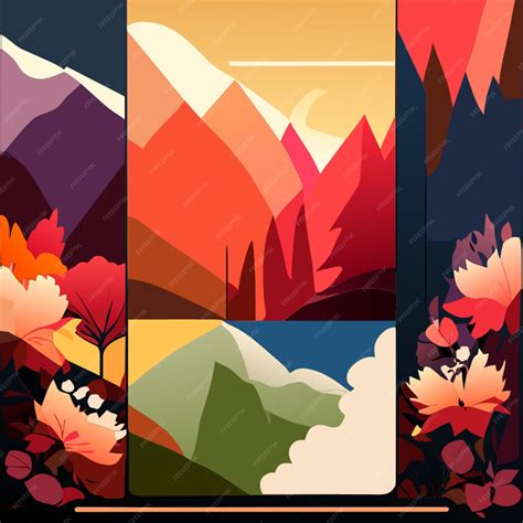 Premium Vector Divide The Screen Into Four And Create Different