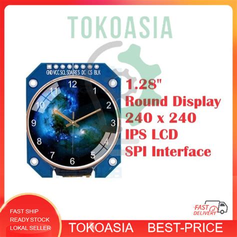 Jual Round Display 128 Inch Round Lcd Display Module 240×240 Resolution Ips Panel Spi