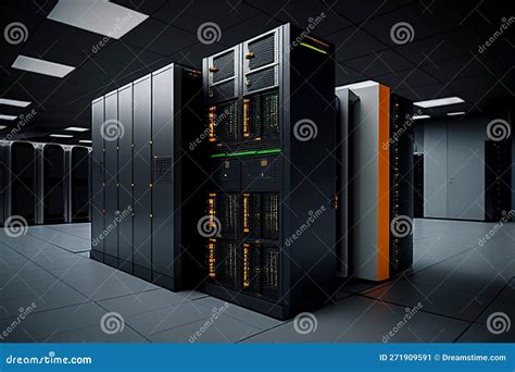 Data Center Modern Server Room Technology And The Internet Stock Image Image Of Connected
