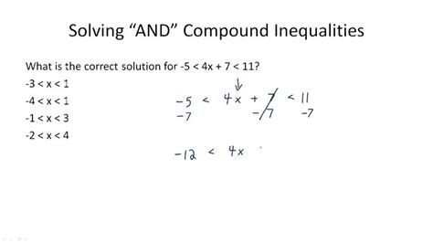 AND Compound Inequalities Example Video Algebra CK Foundation