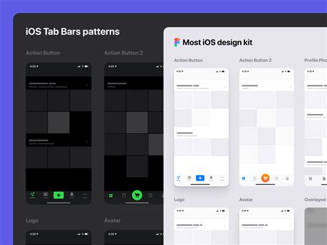 IOS UI Kit For Figma Tab Bars Footer Navigation By Roman Kamushken For Setproduct On Dribbble