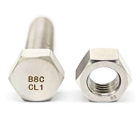 A193 B8 Class Stainless Steel Grade 1 Heavy Hex Astm Grb7 B16 B8t B8c