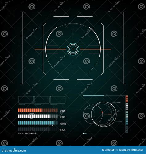 Radar Interface Future Stock Vector Illustration Of User 92106551