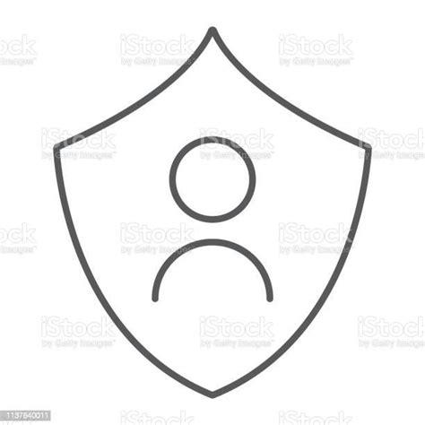 개인 보호 얇은 라인 아이콘 개인 정보 보호 및 보안 데이터 보호가 표시 벡터 그래픽 흰색 바탕에 선형 패턴 10에 대한 스톡 벡터 아트 및 기타 이미지 Istock