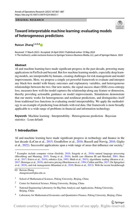 Toward Interpretable Machine Learning Evaluating Models Of Heterogeneous Predictions