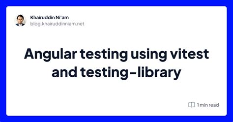 Angular Testing Using Vitest And Testing Library
