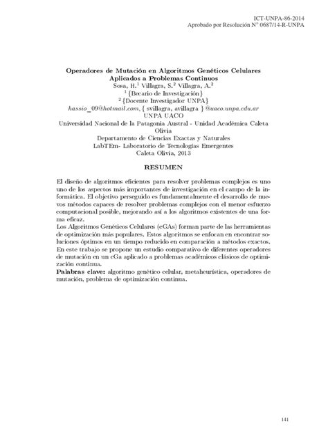 Operadores De Mutación En Algoritmo Genético Pdf Algoritmo Genético Optimización Matemática Operadores De Mutación En Algoritmo Genético Pdf Algoritmo Genético Optimización Matemática