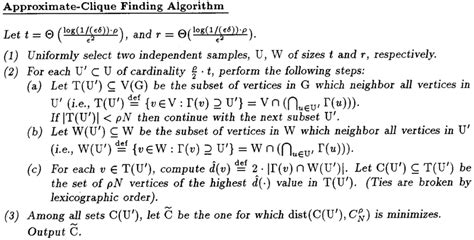 Approximate Clique Finding Algorithm Download Scientific Diagram