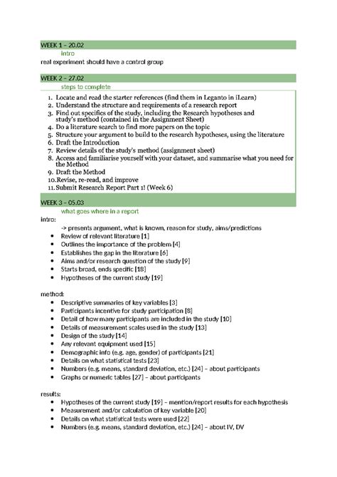 Stat1103 Tutorial Notes Week 1 20 Intro Real Experiment Should Have A Control Group Week 2
