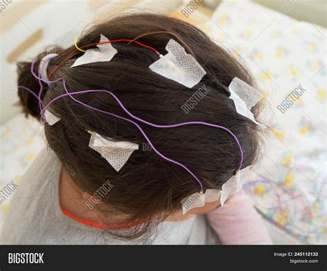 Girl Eeg Electrodes Image Photo Free Trial Bigstock