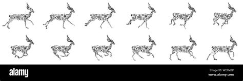 Deer Running And Jumping Animation Sequence Loop Animation Sprite