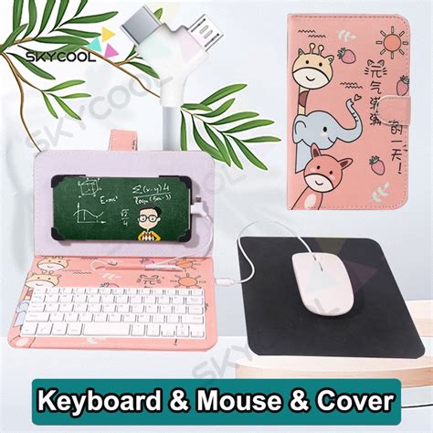 Jual Android Phone Keyboard Dan Mouse Set Portabel Type C Micro Usb Kabel Keyboard Mouse Kit