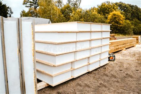 Building Construction Of Wooden Frame House Made Of Sip Structural